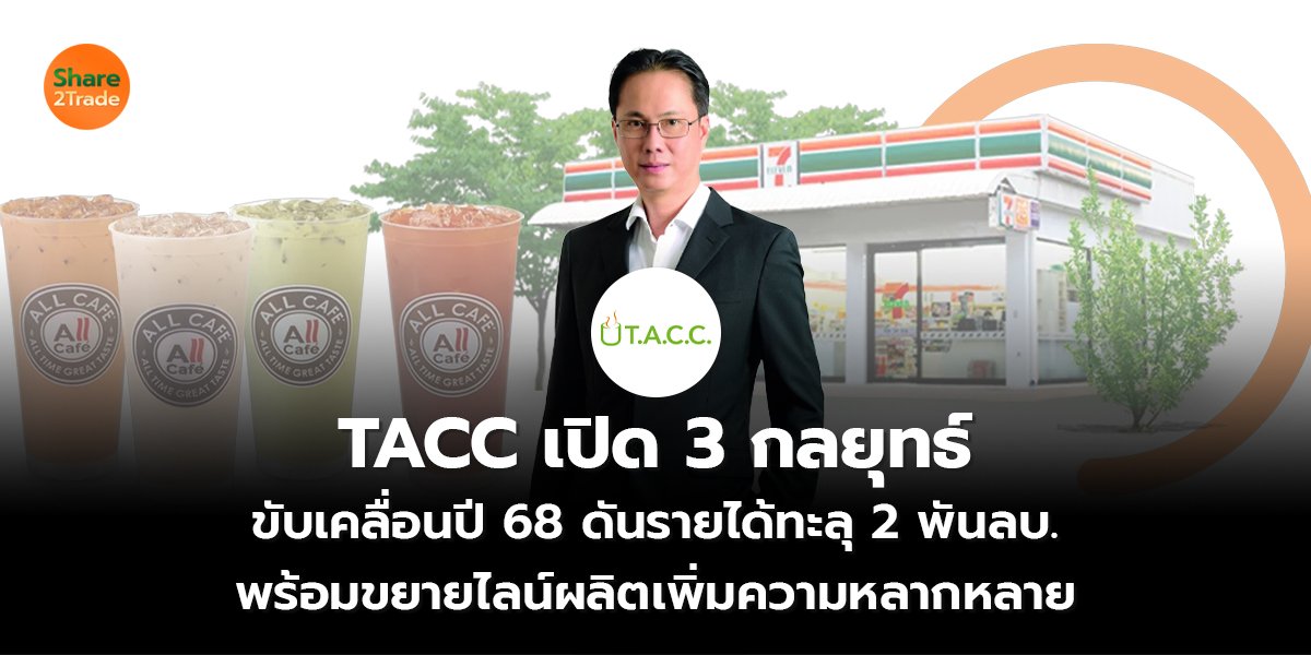 TACC เปิด 3 กลยุทธ์ ขับเคลื่อนปี 68 ดันรายได้ทะลุ 2 พันลบ. พร้อมขยายไลน์ผลิตเพิ่มความหลากหลาย ...
